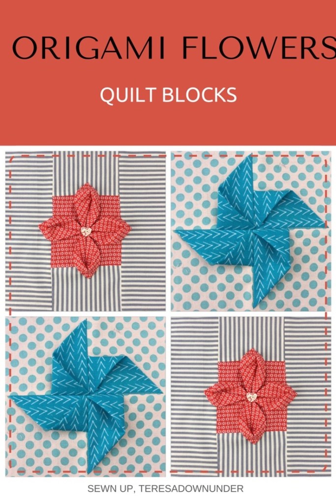Origami flowers quilt blocks – quick and easy tutorials ...
