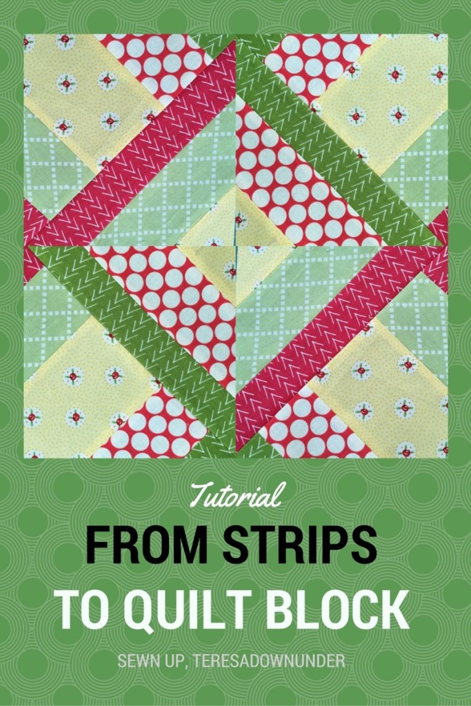 From 5 fabric strips to quilt block video tutorial (Hidden wells ...