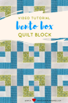 Video tutorial: Bento box quilt block – beginner’s block ...