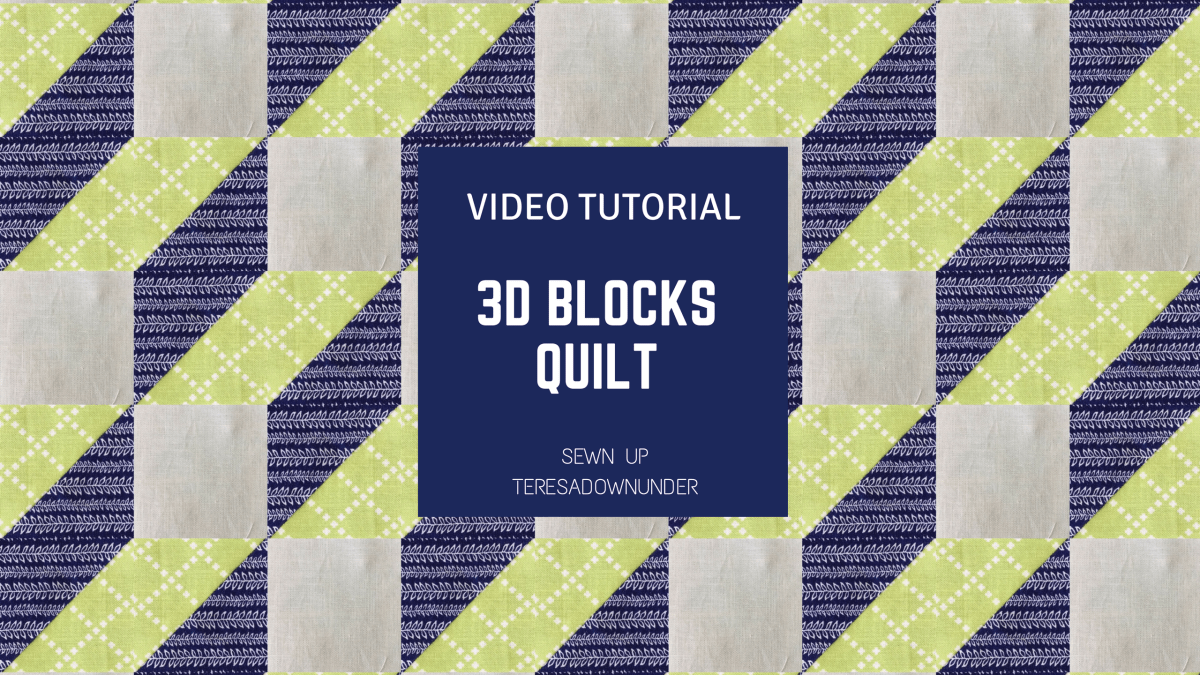 Video tutorial: optical illusion – 3D steps block – Sewn Up