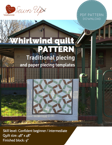 Whirlwind quilt pattern – PDF download – teresadownunder.com