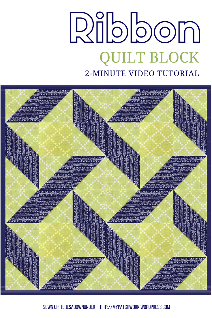 2-minute video tutorial: Ribbon quilt – quick and easy block ...