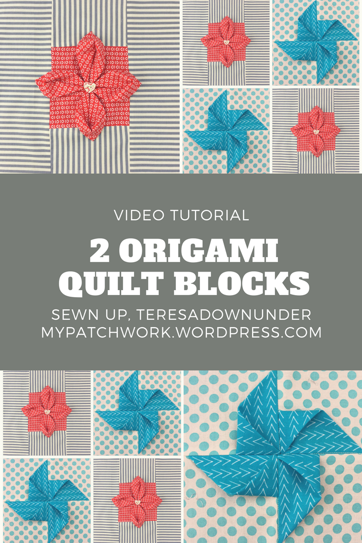 Video tutorial: 2 origami quilt blocks – teresadownunder.com