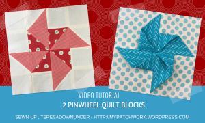 Video tutorial: 2 quick and easy paper pinwheel quilt blocks ...