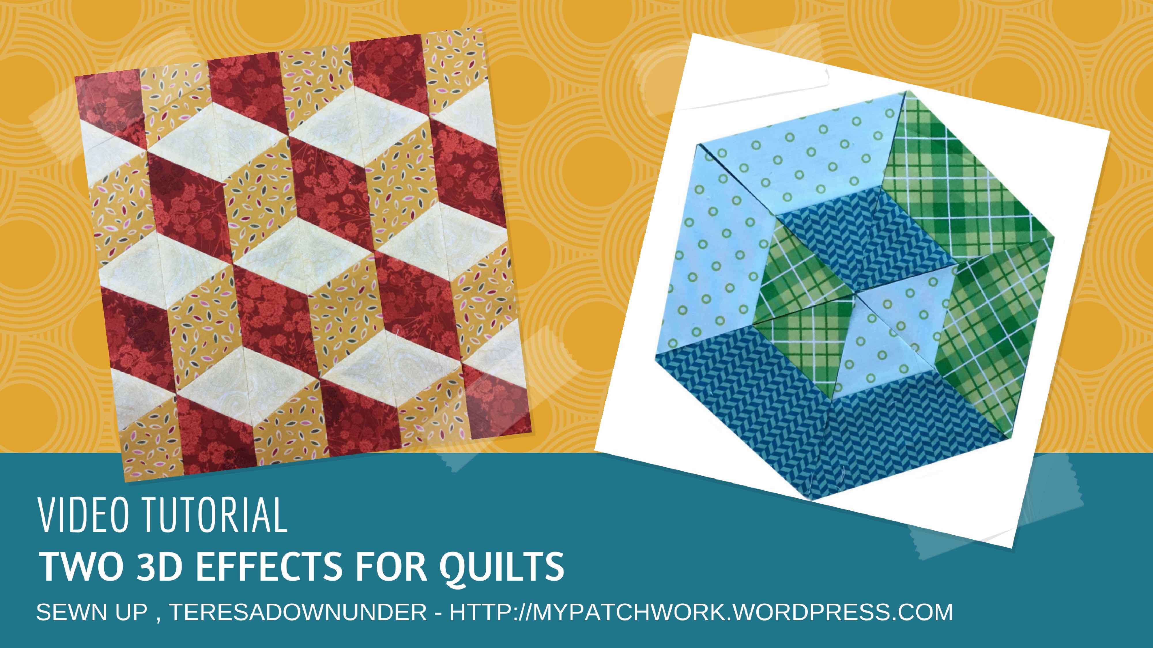 Video tutorial: tridimensional effects for your quilt – teresadownunder.com