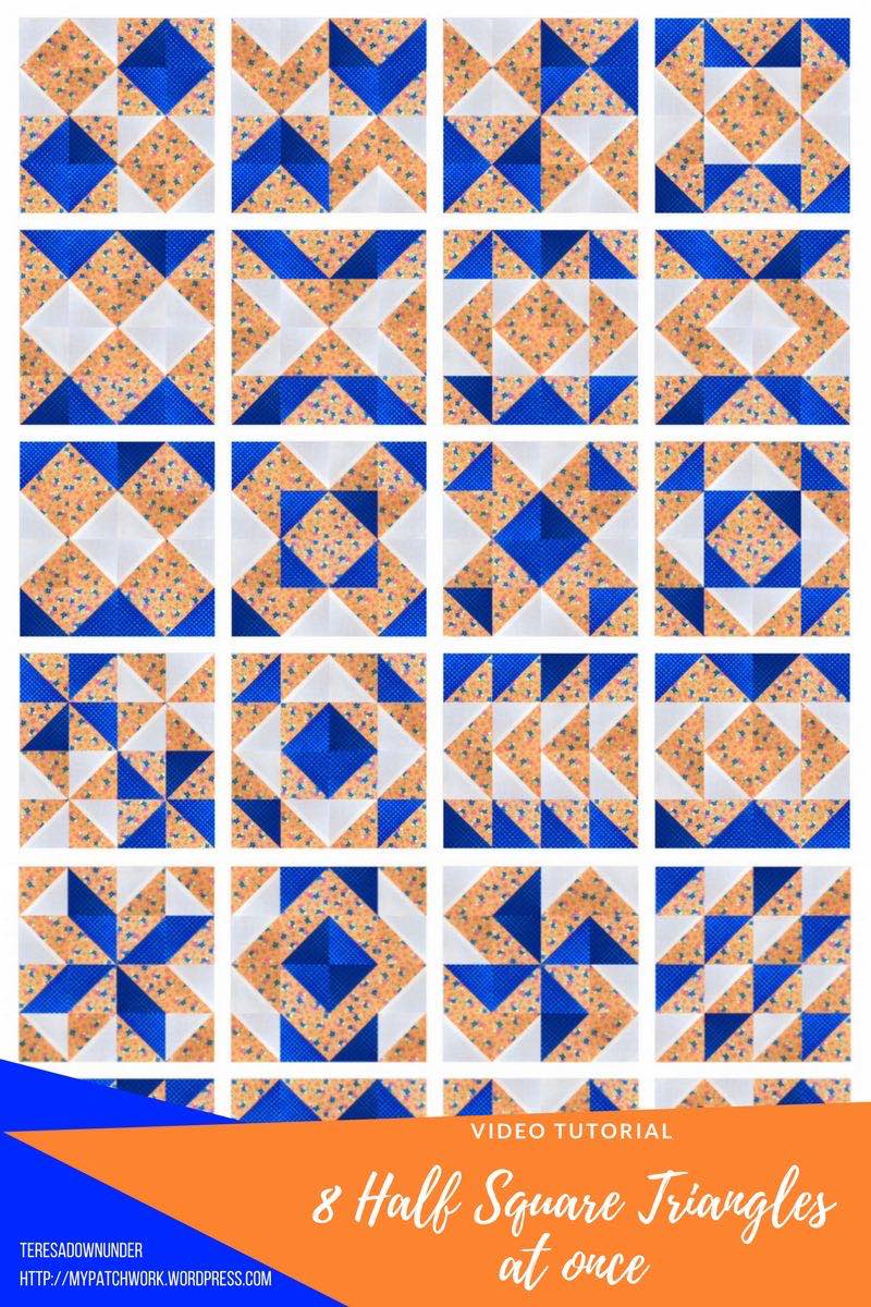 Video tutorial: Make 8 Half Square Triangles at once! – teresadownunder.com