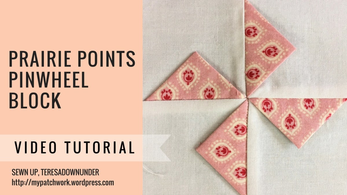Video tutorial: Prairie points pinwheel – quick and easy quilt block ...