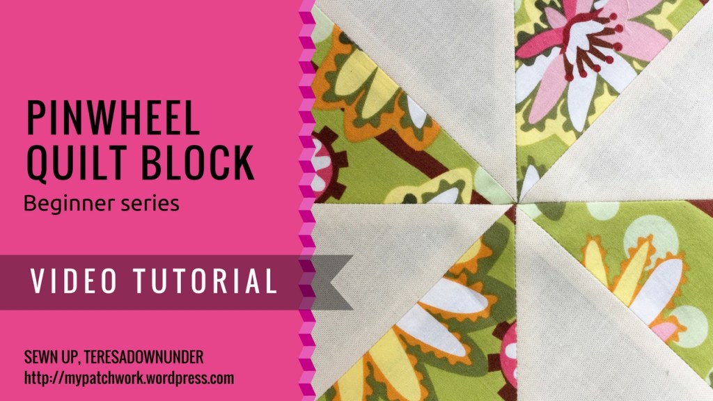 Video tutorial: 2 minute pinwheel quilt block – beginner’s series ...