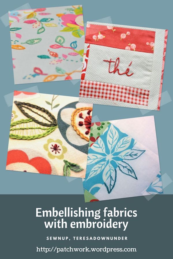 Video tutorial: Embellishing fabrics with embroidery – teresadownunder.com