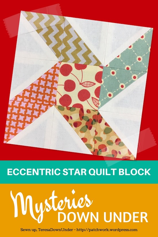 Block 19 – Eccentric star quilt block – Mysteries Down Under quilt ...