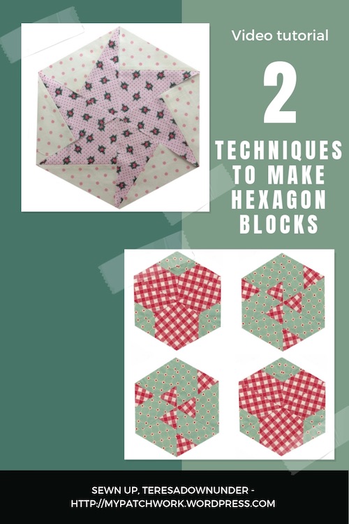 Hexagon blocks with two different techniques video tutorial ...