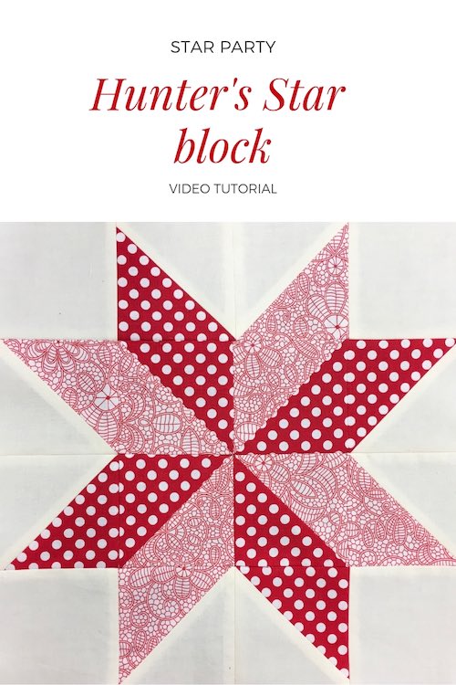 Hunter’s star inspired quilt block – video tutorial – teresadownunder.com