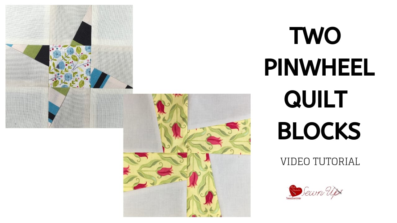 Two cute pinwheel quilt blocks video tutorial – Sewn Up