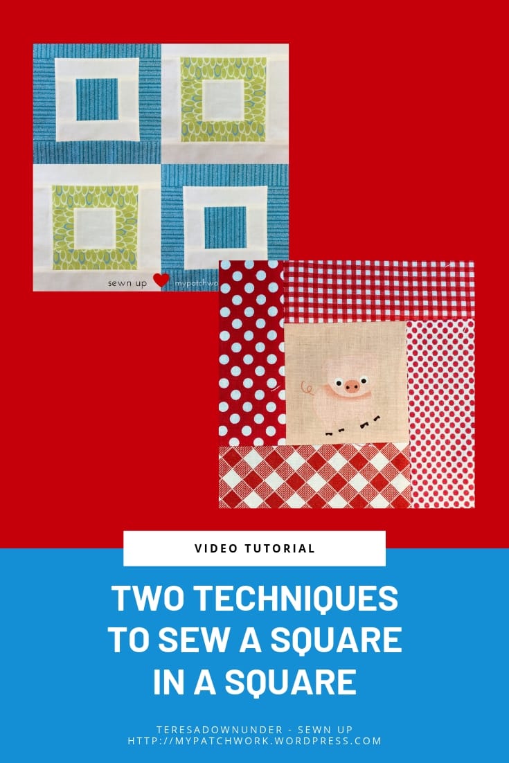 Two techniques to sew a square in a square – video tutorial ...