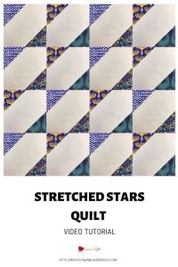 Stretched stars quilt block – video tutorial – teresadownunder.com