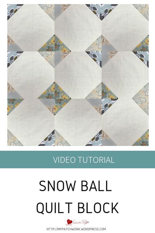 Snowball quilt block video tutorial – teresadownunder.com