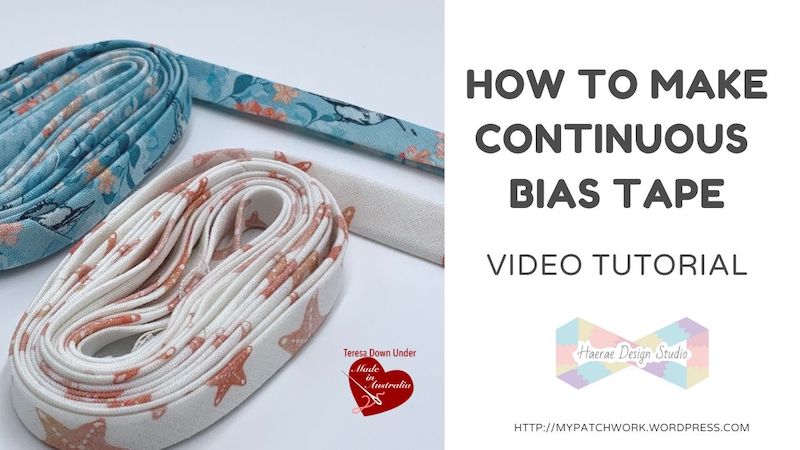Continuous bias tape – video tutorial – teresadownunder.com