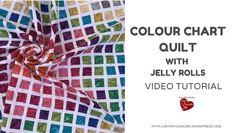 Colour chart quilt – Video tutorial – teresadownunder.com