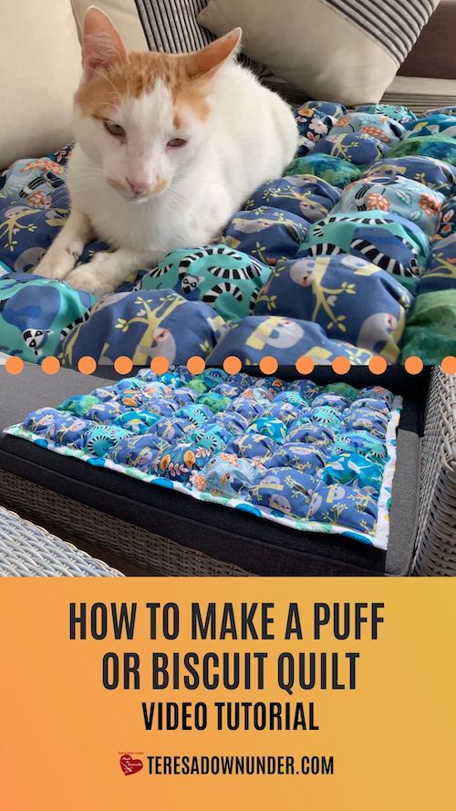 How to make a puff or biscuit quilt video tutorial – part 2 – Sewn Up