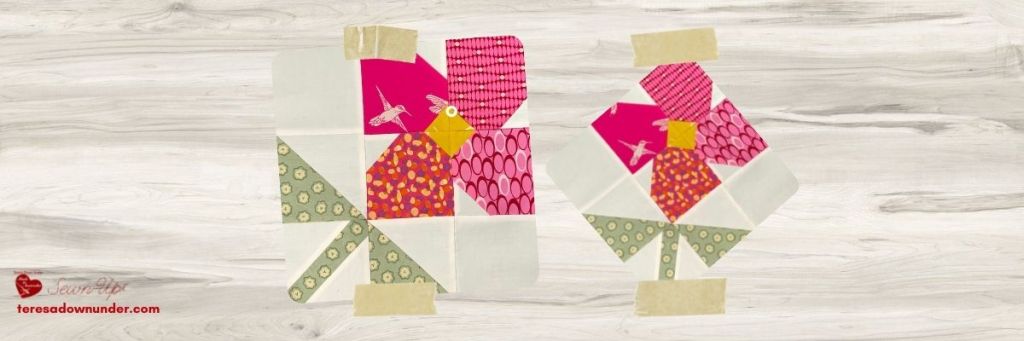 How to make a flower quilt block video tutorial – teresadownunder.com