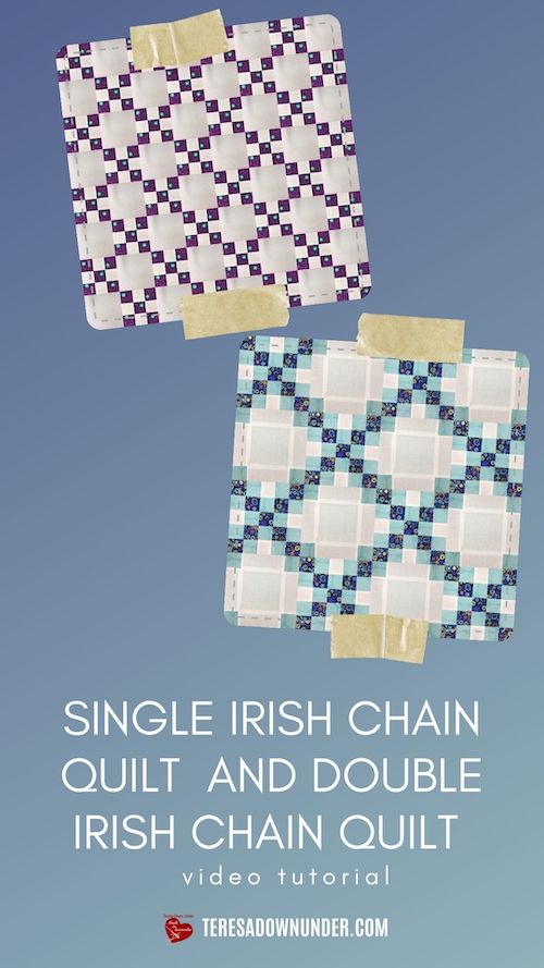 Two beginner quilts: Single Irish chain and Double Irish chain ...