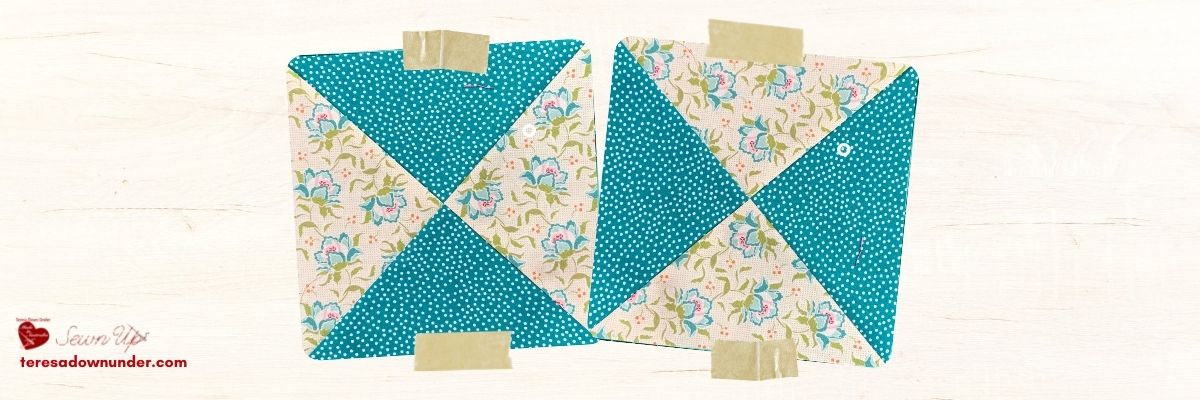 How to make and trim a quarter square triangle quilt block ...