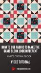 How to make the same block look different by changing colour placement ...