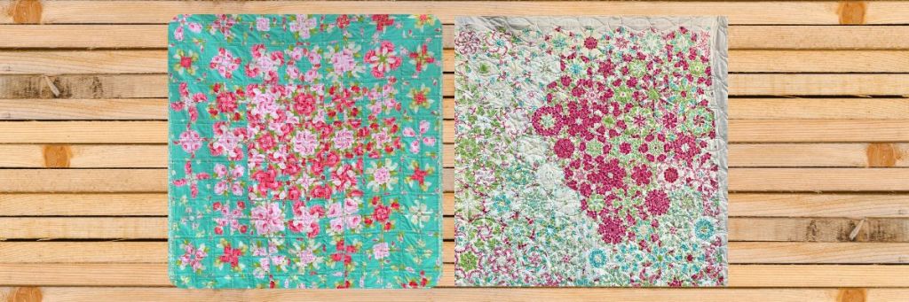 Two one block wonders: a four patch and a hexagon block ...