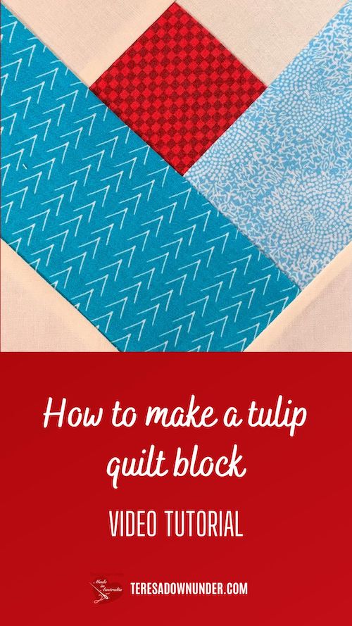 Tulip block – traditional piecing – Tulip factory QAL – teresadownunder.com