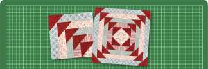 How to make a Quarter wild goose log cabin block – teresadownunder.com