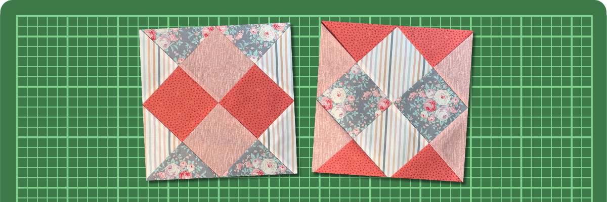 How to make a Disappearing quarter square triangle block ...