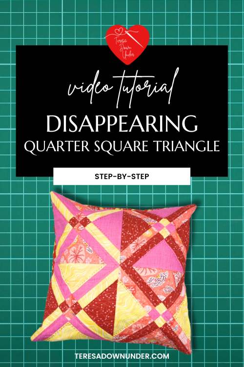 How to make a Disappearing quarter square triangle quilt block – Sewn Up