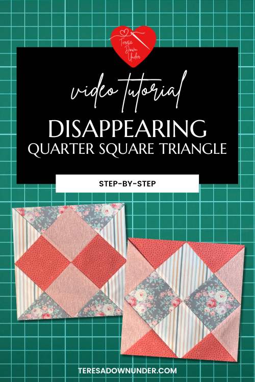 How to make a Disappearing quarter square triangle block ...