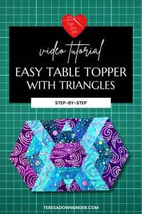 How to make an easy table topper with triangles – teresadownunder.com
